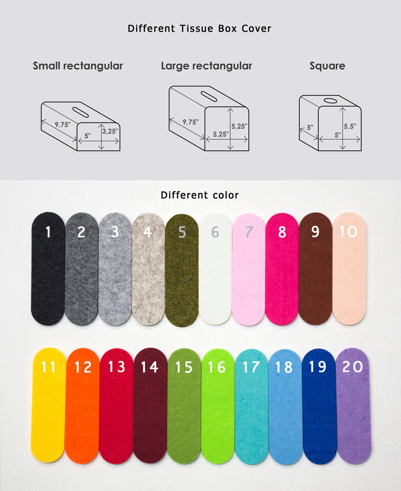 Tissue Box Cover / Felt Tissue Holder / Napkin Holder for - Etsy