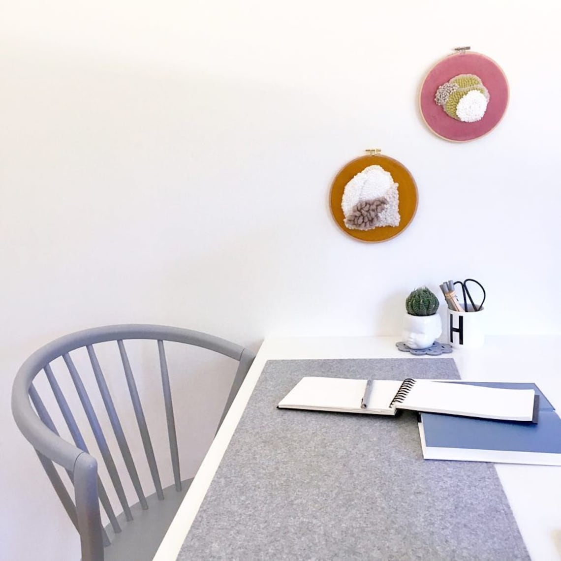 Gray Desk Pad / Felt Mat / Laptop Mat / Desk Mat / Different | Etsy