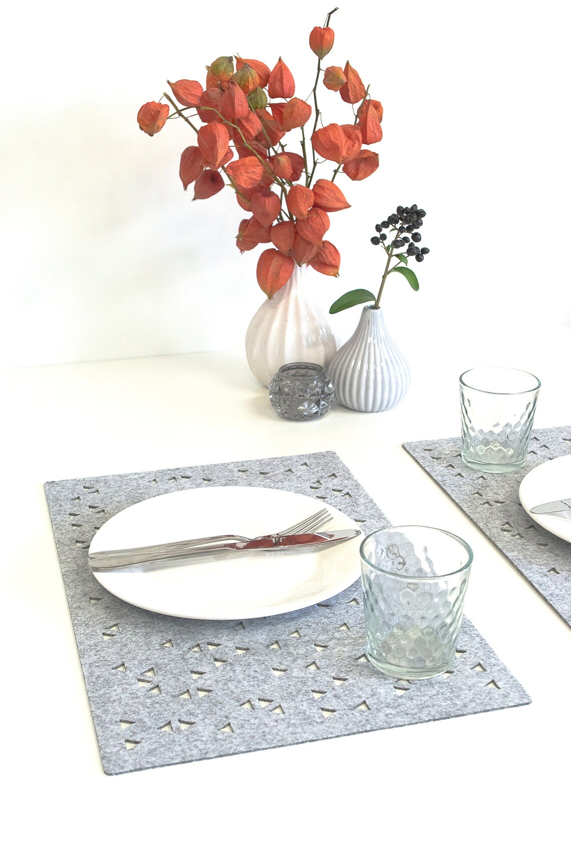 Set of Rectangle Placemats / Geometric Felt Placemats / Modern - Etsy