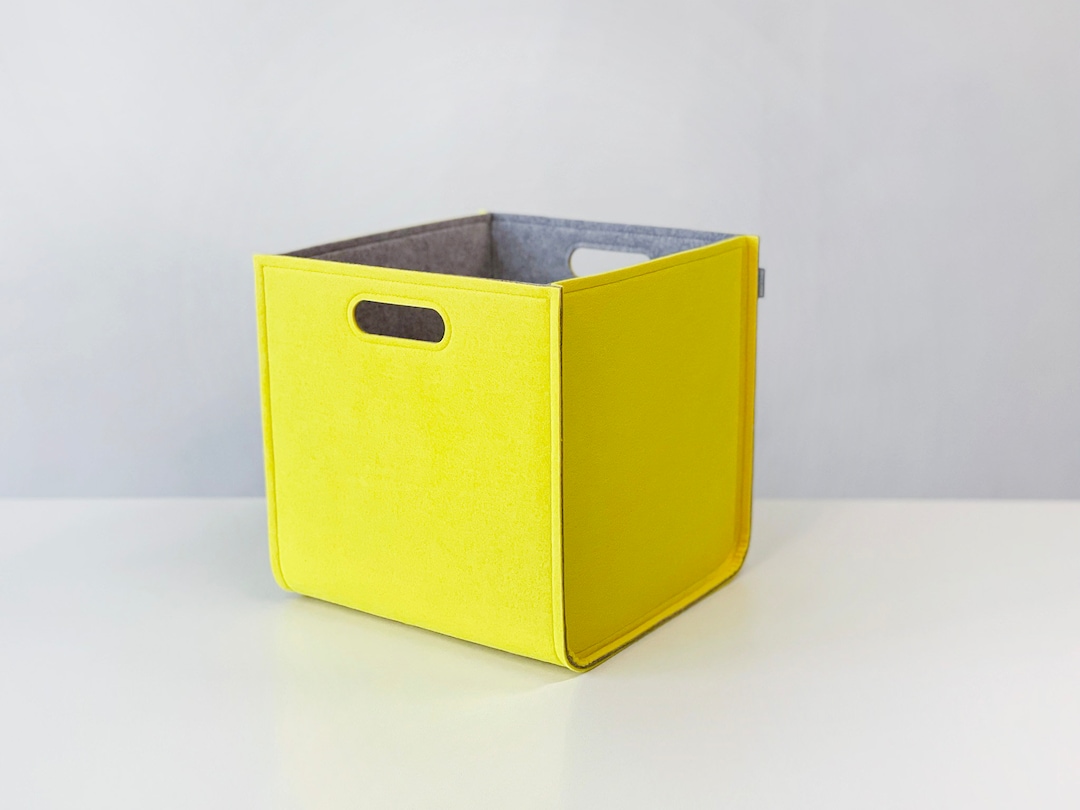 Basket for Nursery Room / Yellow Basket / Household Storage / Felt ...