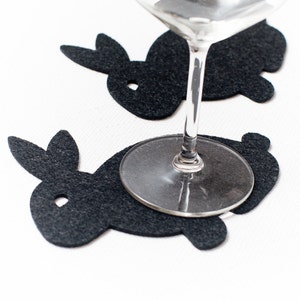 Rabbit Felt Coasters / Bunny Decor / Easter Bunny Coasters / Cute ...