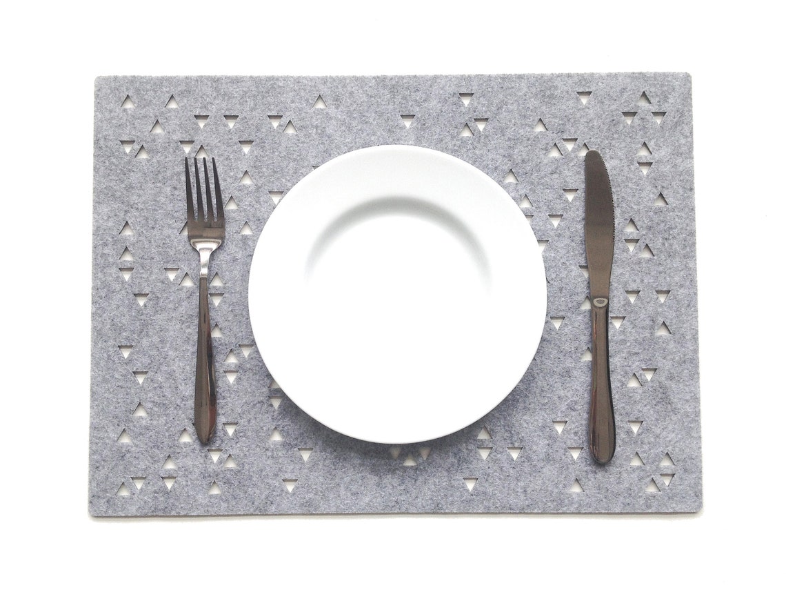 Set of Rectangle Placemats / Geometric Felt Placemats / Modern - Etsy