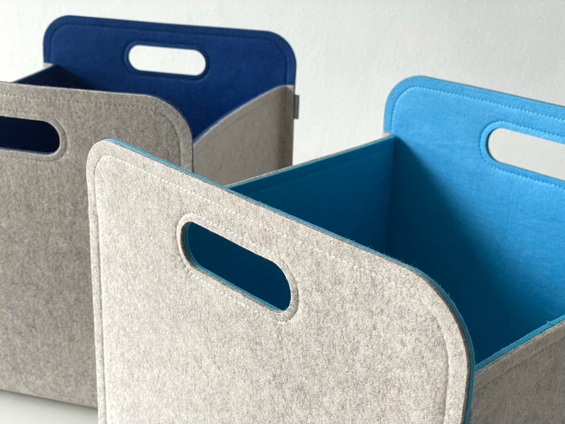 Set of 2 Bins / Felt Storage Baskets / Size 13x13x13 for Ikea - Etsy