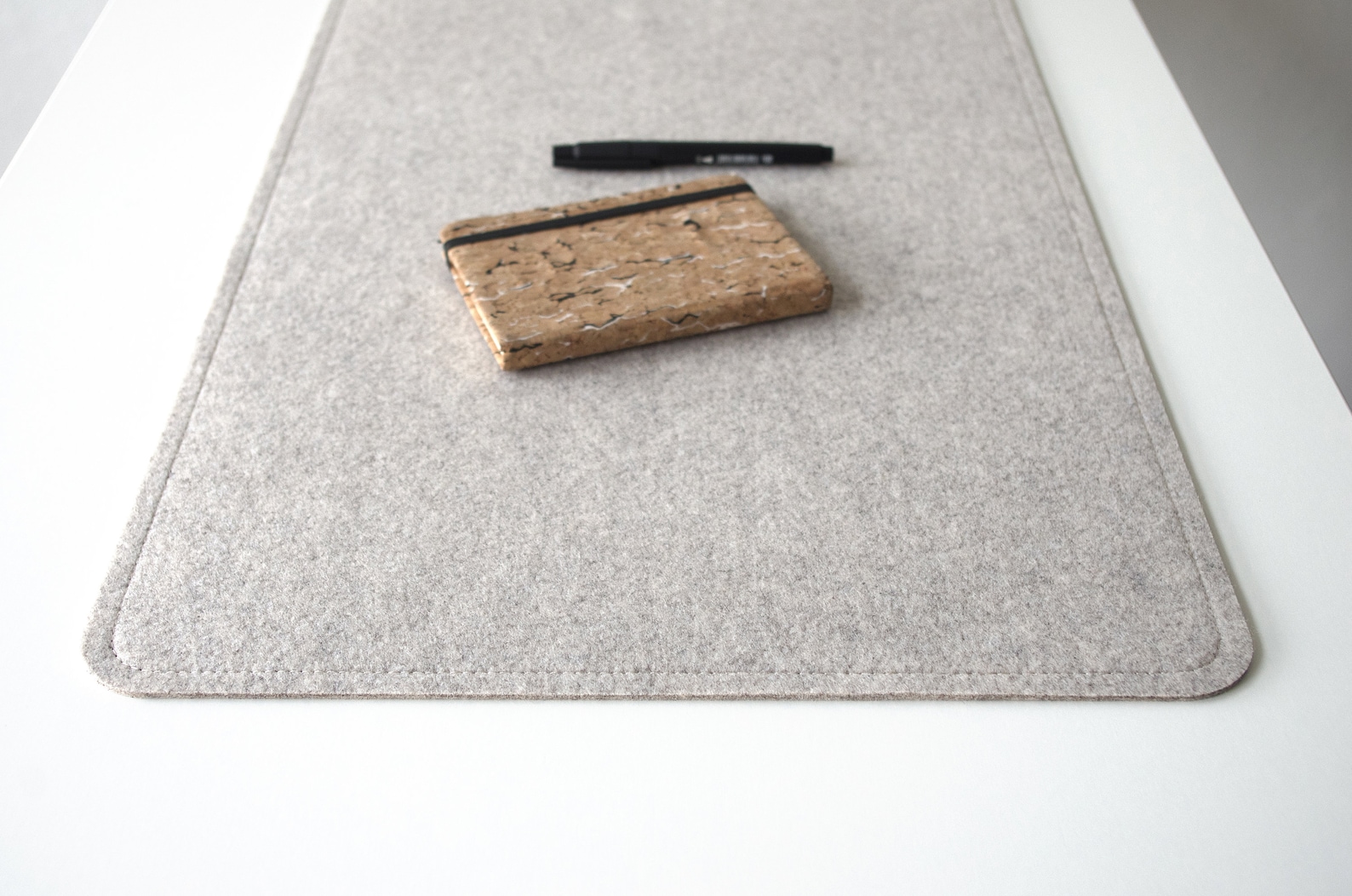 Oatmeal Color Desk Mat /laptop Mat / Felt Desk Pad /home - Etsy Canada