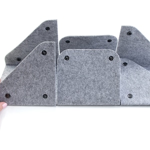 Storage Bin With Metal Buttons / Storage Box / Organizer / Collapsible ...