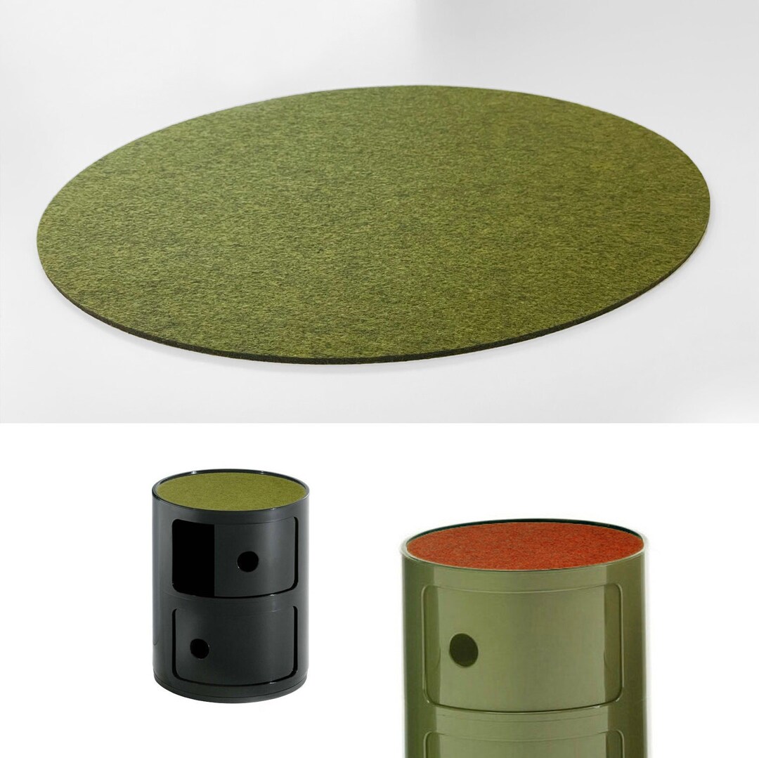 Set of 2 Round or Rectangular Felt Mat / Pad Suitable Kartell ...