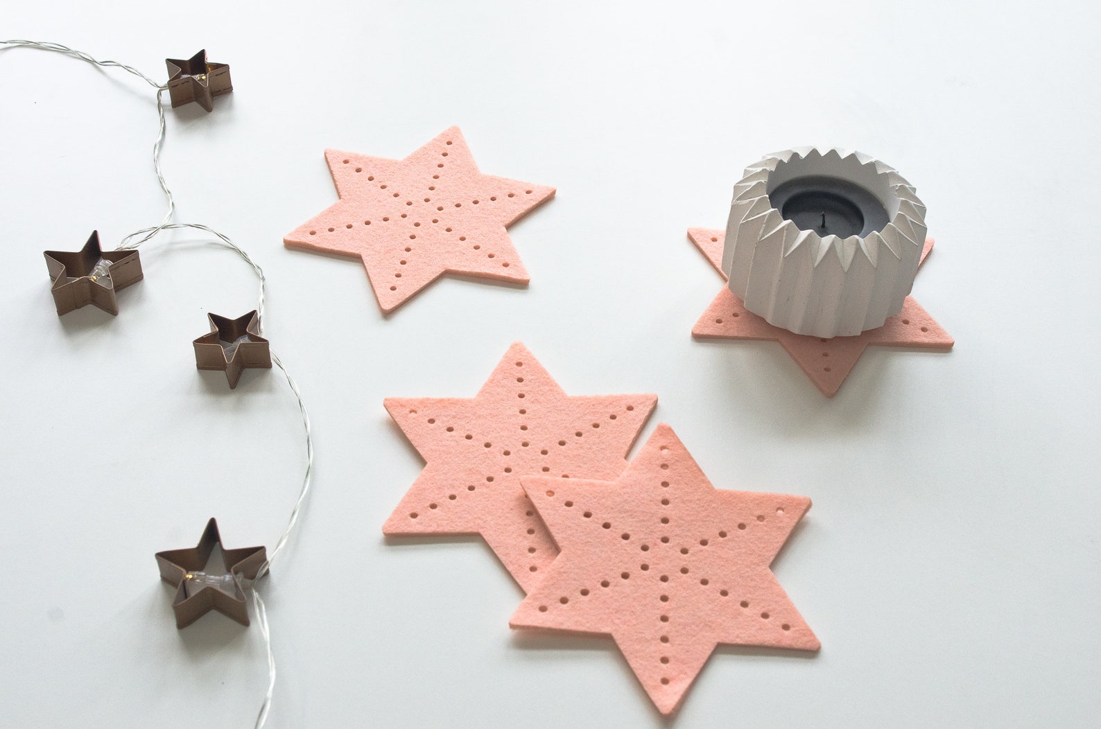 Stars Coasters / Set Felt Coasters / Christmas Decoration / | Etsy