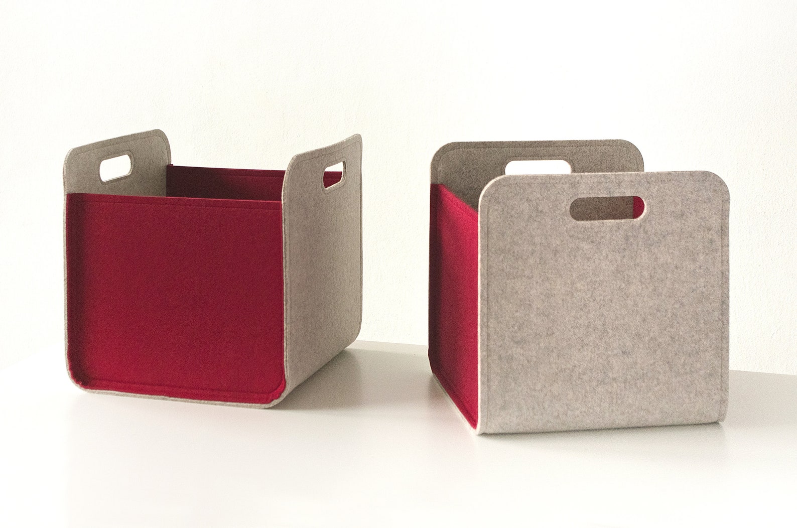 Set of 3 Bins / Felt Storage Baskets / Size 13x13x13 for Ikea Kallax ...