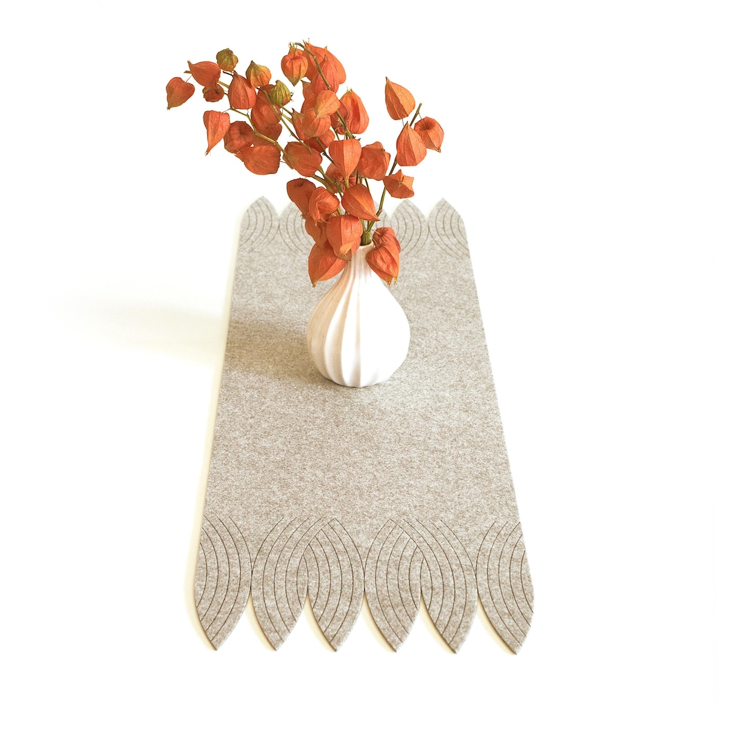 Contemporary Table Runner / Modern Table Decor / Table Centerpiece ...