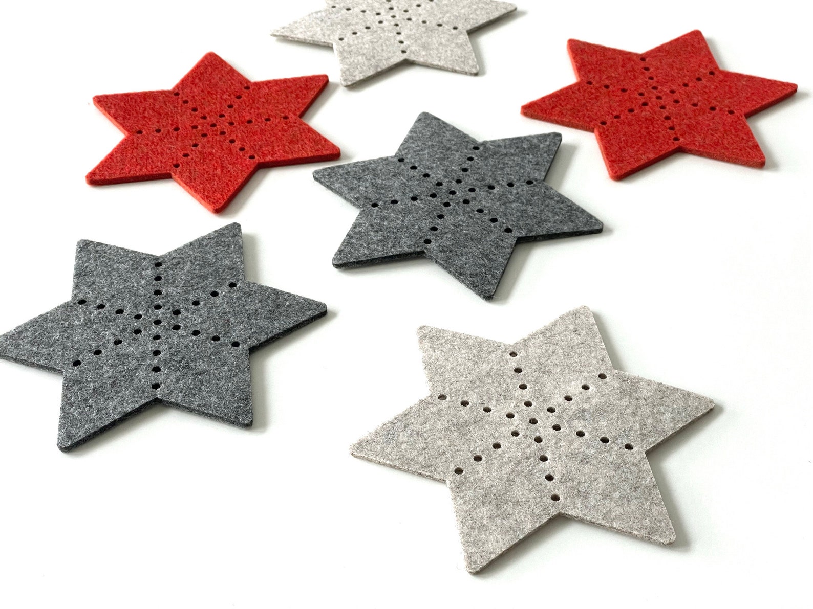 Stars Coasters / Set Felt Coasters / Christmas Decoration / - Etsy