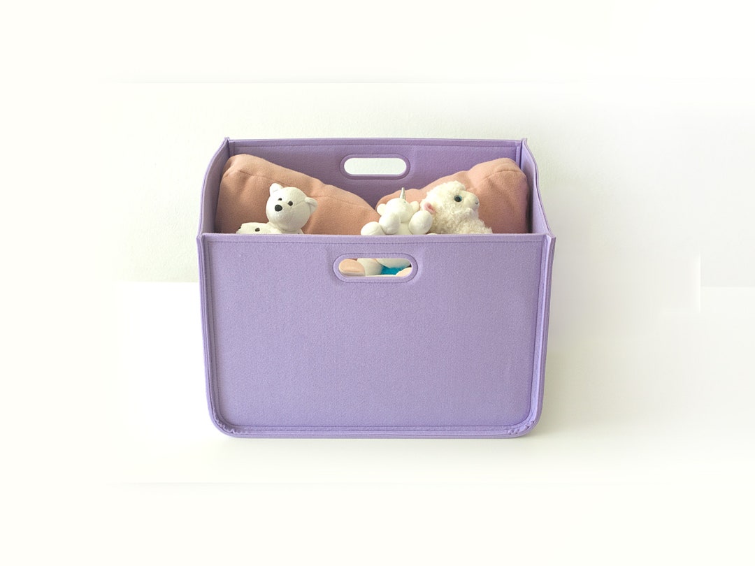 Lilac Storage Basket / Large Storage Bin / Kids Basket / Nursery Toy ...