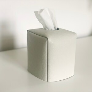 Tissue Box Cover Square / Vegan Leather Tissue Box Cover / Vegan ...