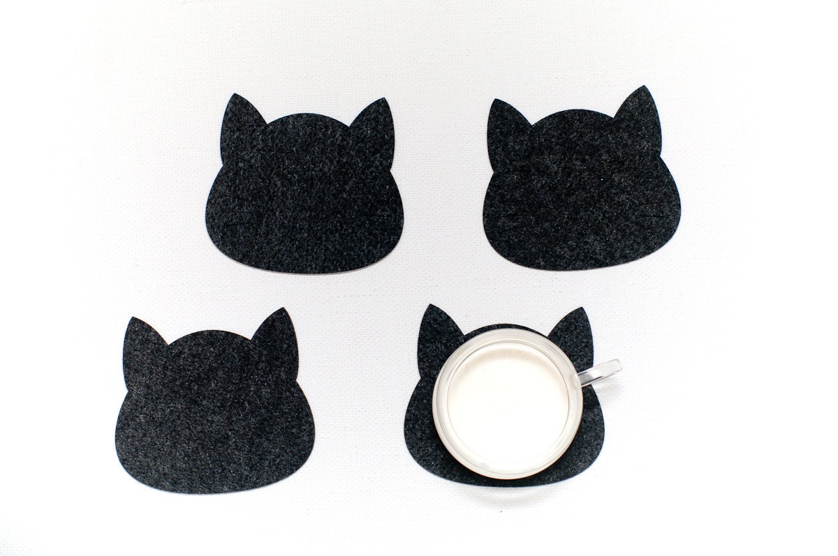 Cats Coasters / Set Coasters / Cute Coasters / Gift Cat Lover | Etsy