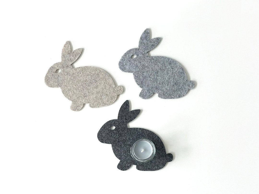 Rabbit Felt Coasters / Bunny Decor / Easter Bunny Coasters / Cute ...