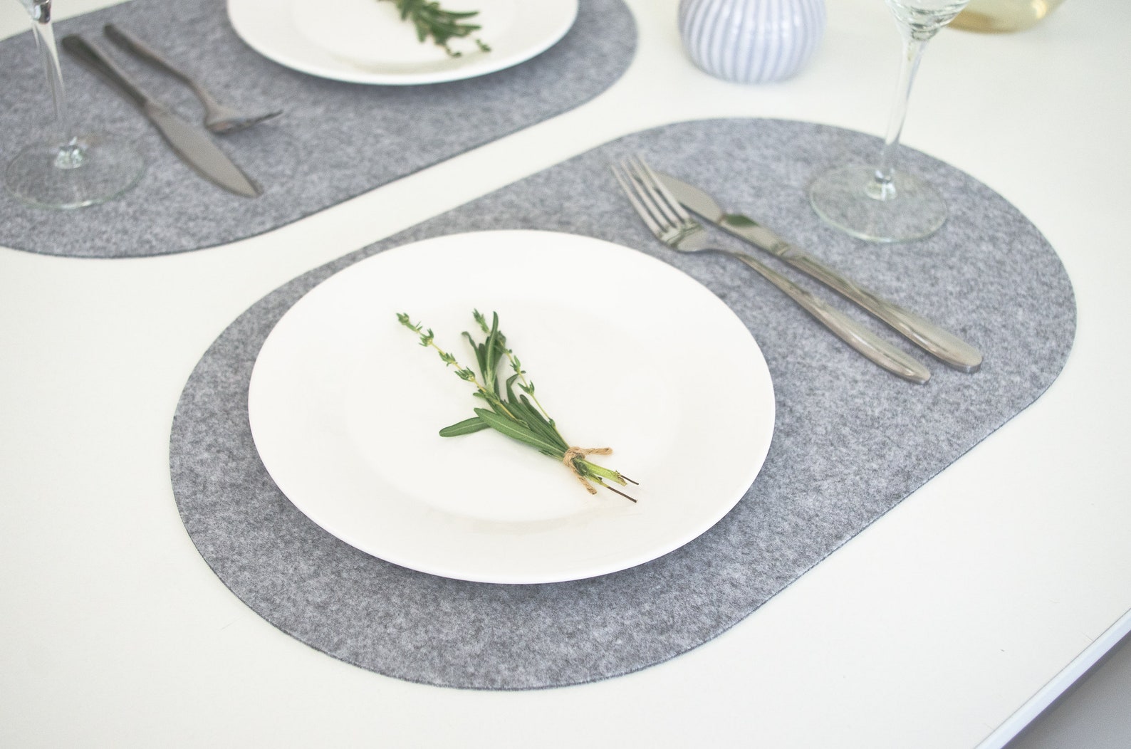 Set Oval Placemats/table Protector /dining Table Sets/ Modern - Etsy