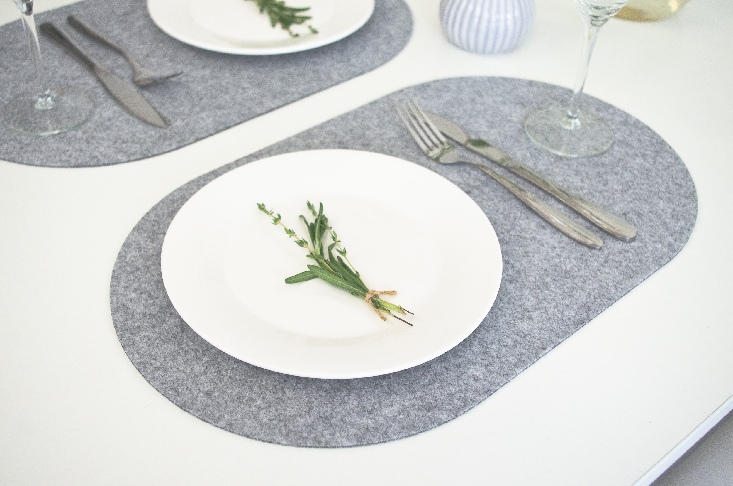 Set Oval Placemats/table Protector /dining Table Sets/ Modern - Etsy