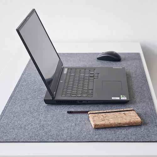 Gray Desk Pad/ Felt Mat / Laptop Mat / Desk Mat / Different - Etsy