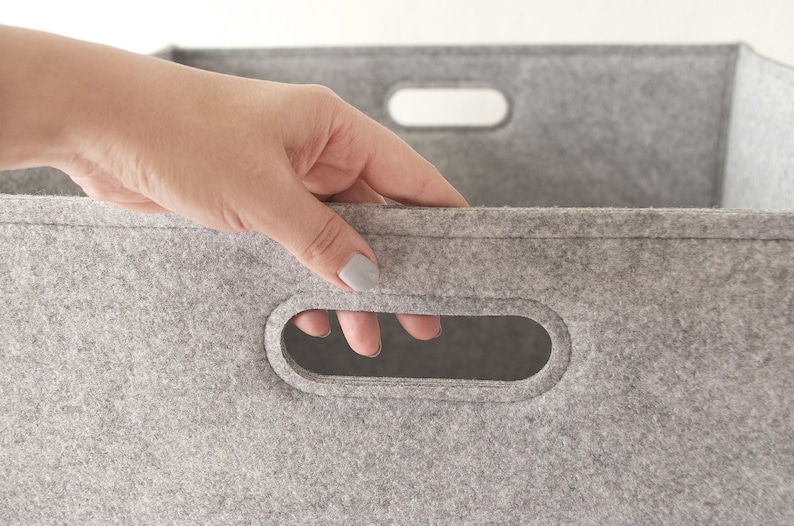Strong Storage Basket / Felt Storage Bin / Clothes Storage / - Etsy