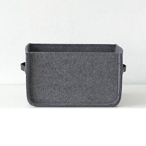 Felt Storage Box With Leather Handles/ Modern Organizer for Kallax and ...