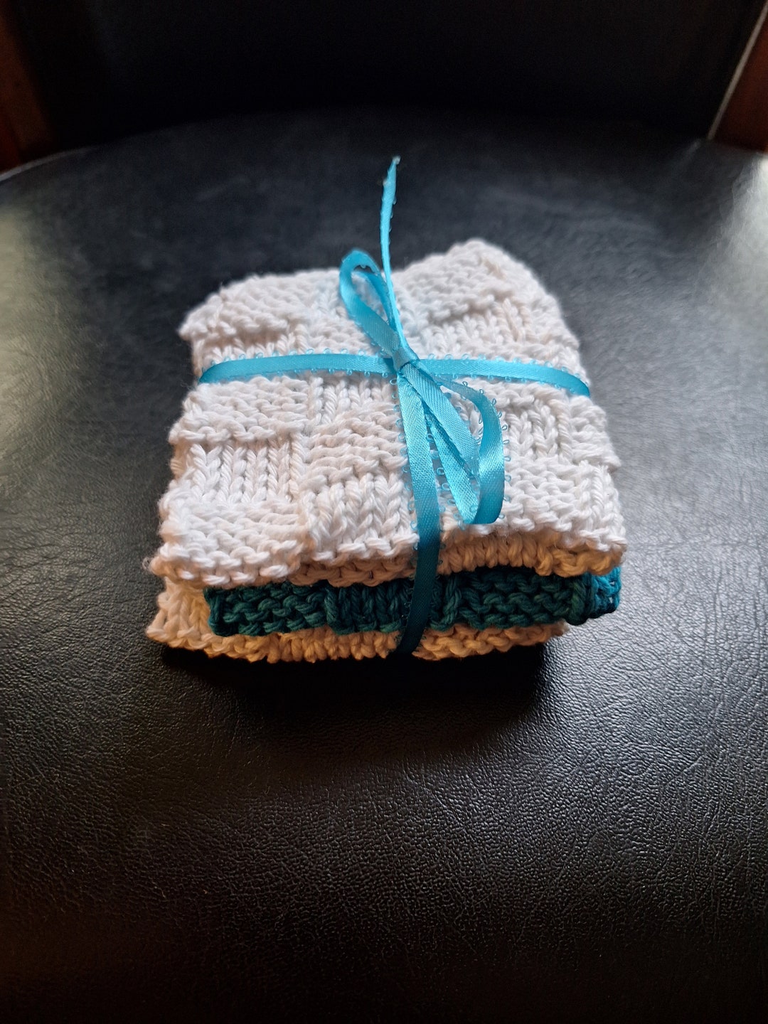 Blue and White Dish Cloth Set 3pk. - Etsy