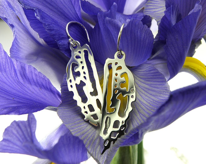Silver Wing Drop Earrings Filigree Wings Dangle Earrings - Etsy