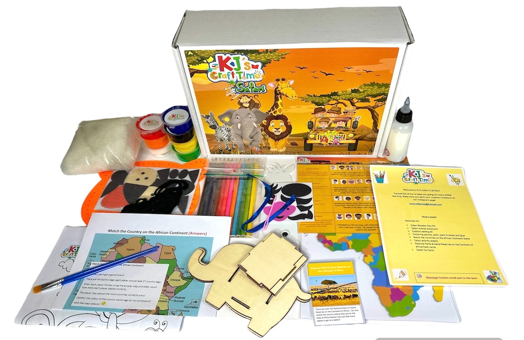 SAFARI ACTIVITY BOX Arts and Crafts Kit, Learning Activities ...