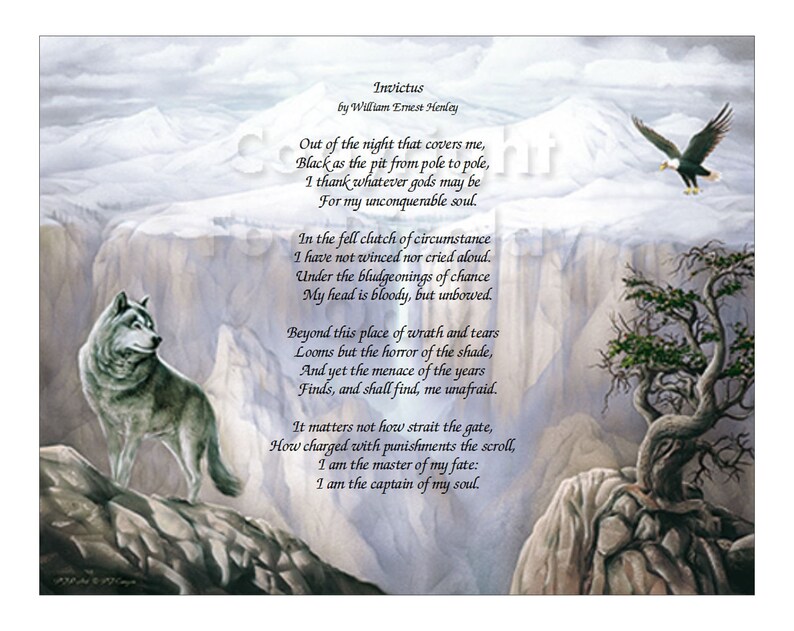 Invictus Poem Dramatic Scenic Canyon Art 8.5 X 11 - Etsy
