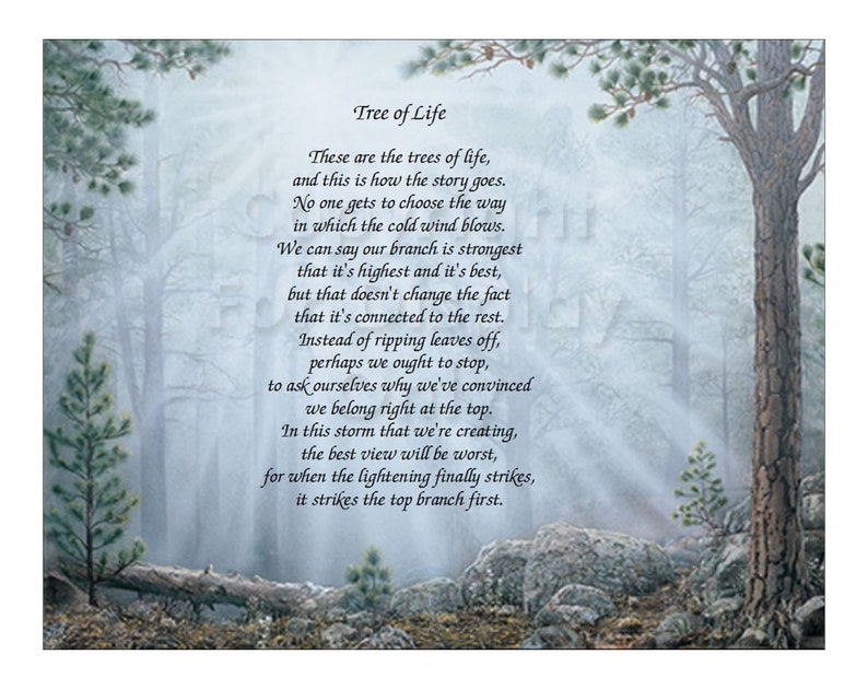Tree of Life Verse Scenic Nature Forest Art 8.5 X 11 - Etsy