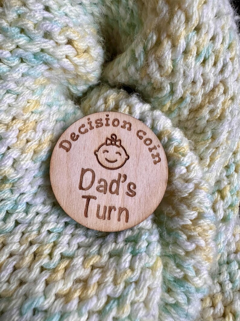 New Parent Decision Flip Coin | Dad Turn Coin | Mom Turn Coin | Parent ...