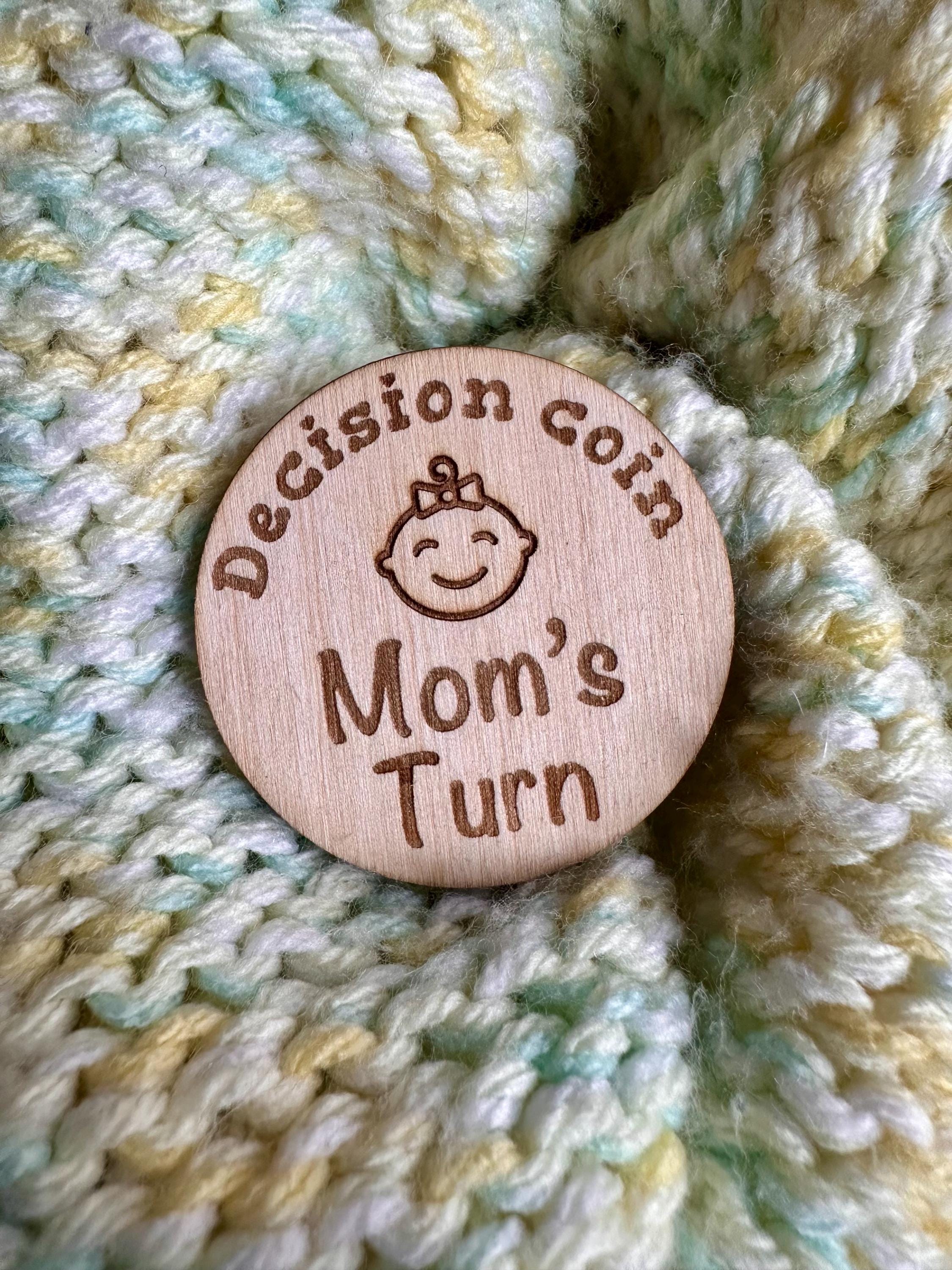 New Parent Decision Flip Coin | Dad Turn Coin | Mom Turn Coin | Parent ...