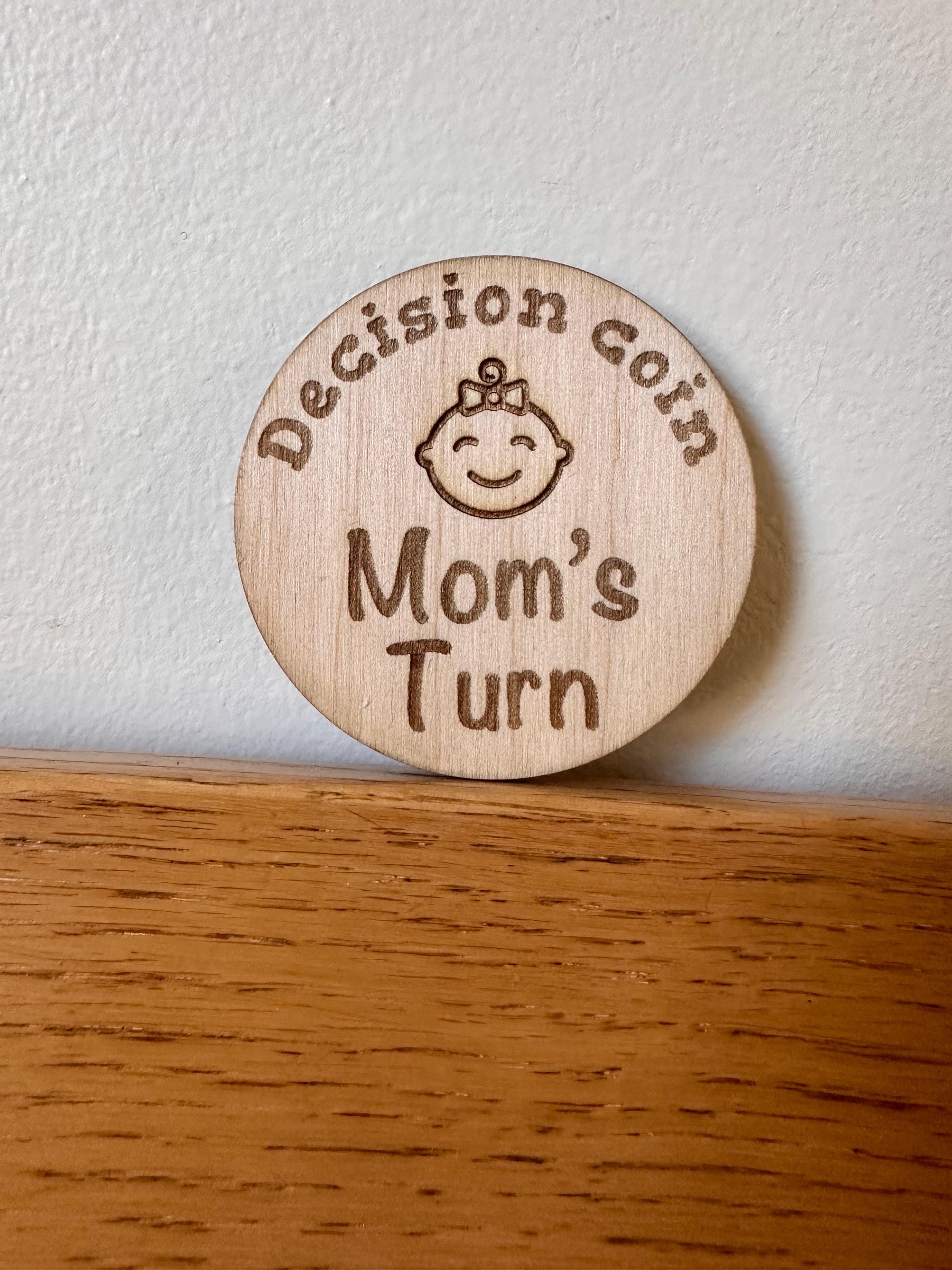 New Parent Decision Flip Coin | Dad Turn Coin | Mom Turn Coin | Parent ...