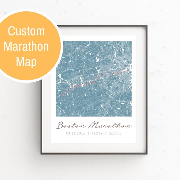 Marathon Map - Etsy