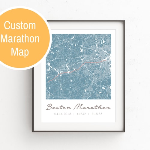 Personalized Custom Marathon Course Map - Etsy