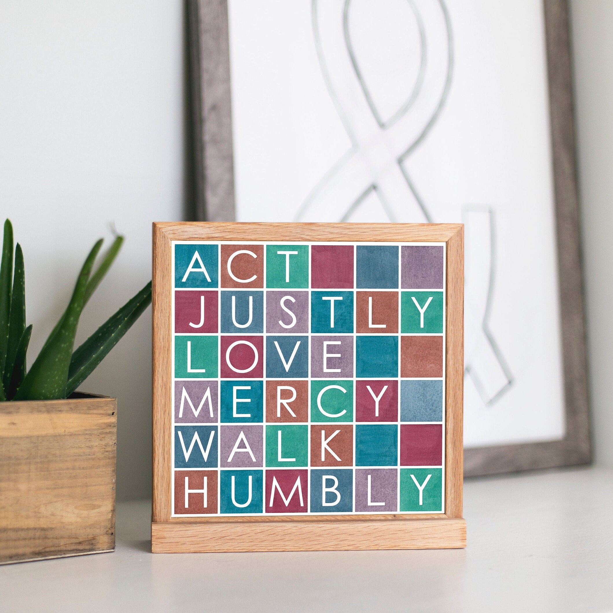 Micah 6:8 wall decor Act Justly Love Mercy Walk Humbly | Etsy