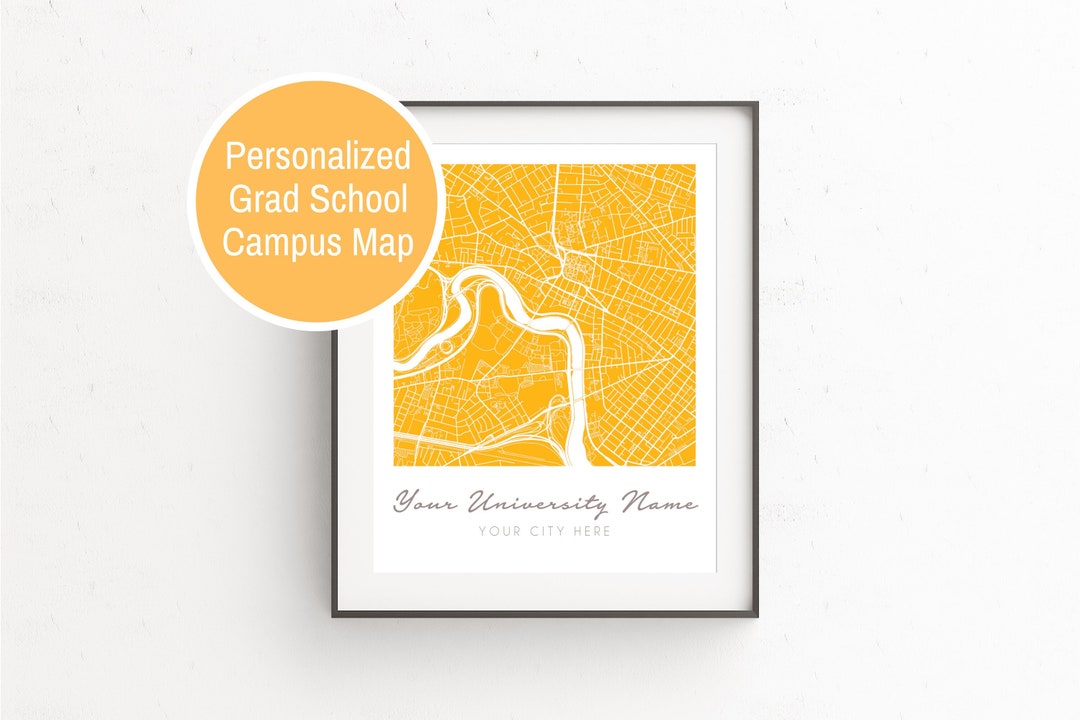 Masters Degree Graduation Gift Personalized Map Art Grad - Etsy