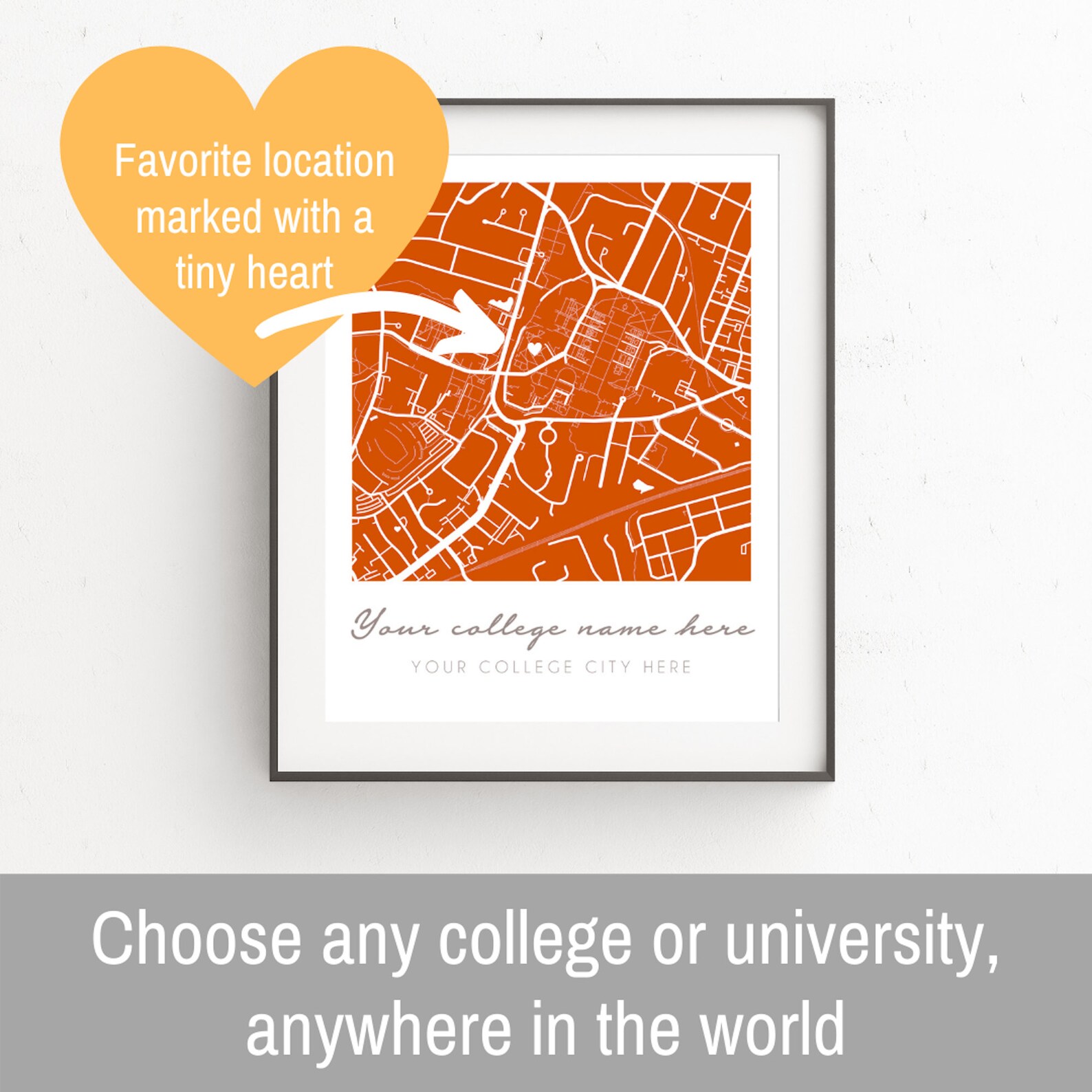 Custom Campus Map Personalized College Grad Gift Graduation - Etsy