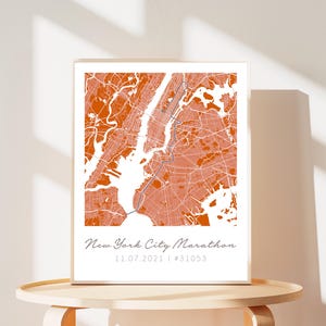 Personalized Marathon Map, Running Gifts for Men, Runner Gifts for ...
