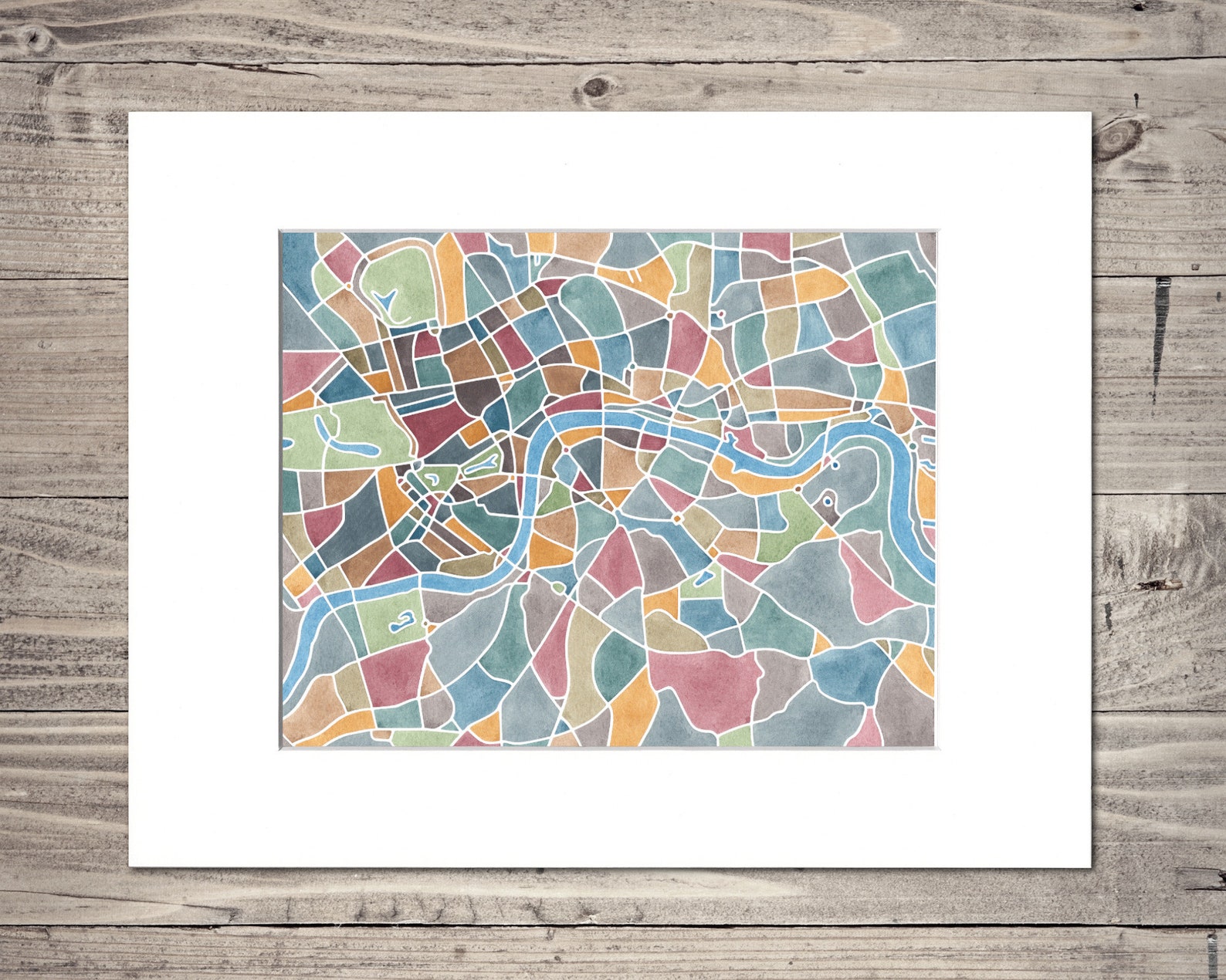 London Map Watercolor Print London England Gifts Travel - Etsy