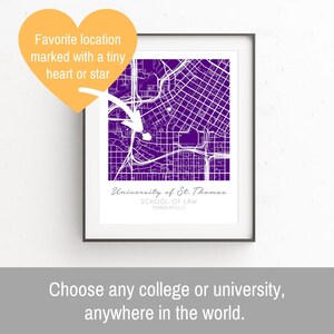 Personalized University Map, Custom Map, College Campus, Dorm Decor ...