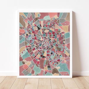 Custom City Map, Watercolor Painting, Hand Painted, Personalized Gift ...