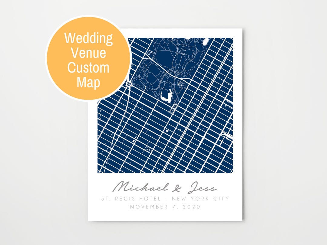 Personalized Wedding Gift, Custom Map, Venue Illustration - Etsy