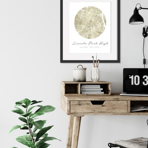 Personalized School Map, Teacher Gifts, Watercolor Print, Custom Map ...