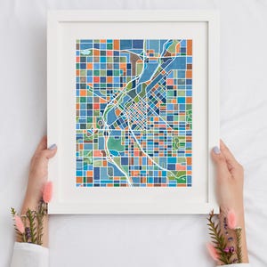 Denver Map, Watercolor Print, Denver Watercolor, Map Art - Etsy