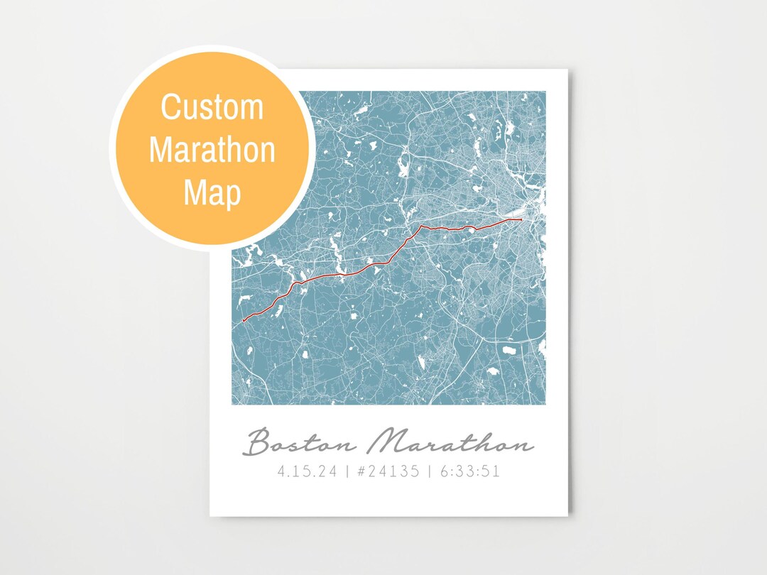 Personalized Marathon Map, Running Gifts for Men, Runner Gifts for ...