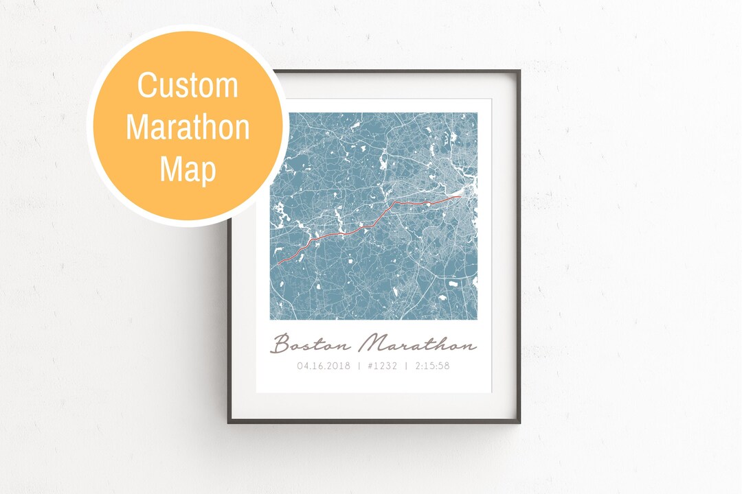 Personalized Marathon Map Running Gifts for Men Runner Gifts - Etsy