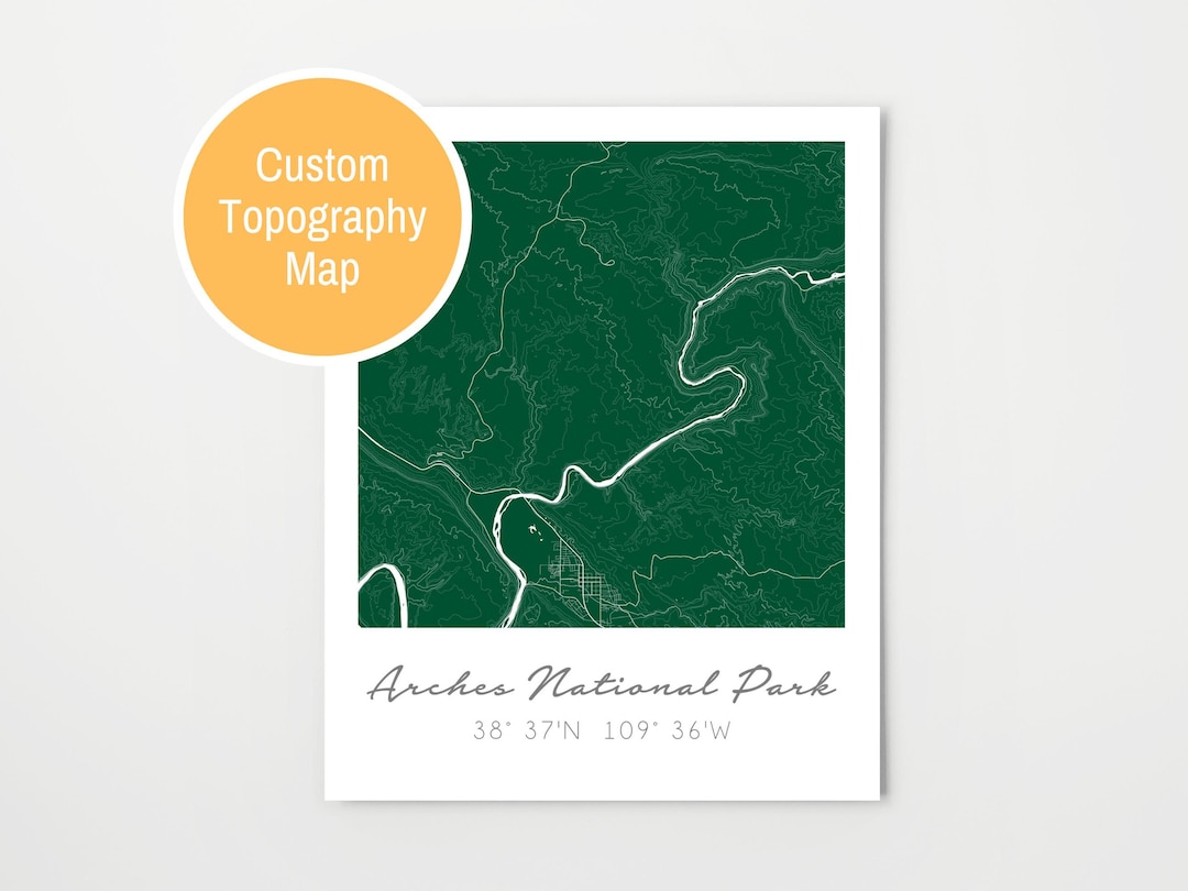 Custom Map Topography, Personalized Map, Topographic Map Art, National ...