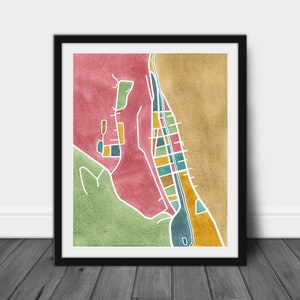 Creede Colorado Map Watercolor Print Travel Decor Colorado | Etsy