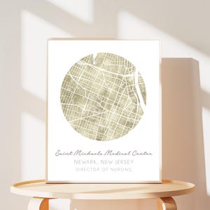 Personalized Retirement Gifts, Custom Map, Watercolor Print, Priest ...