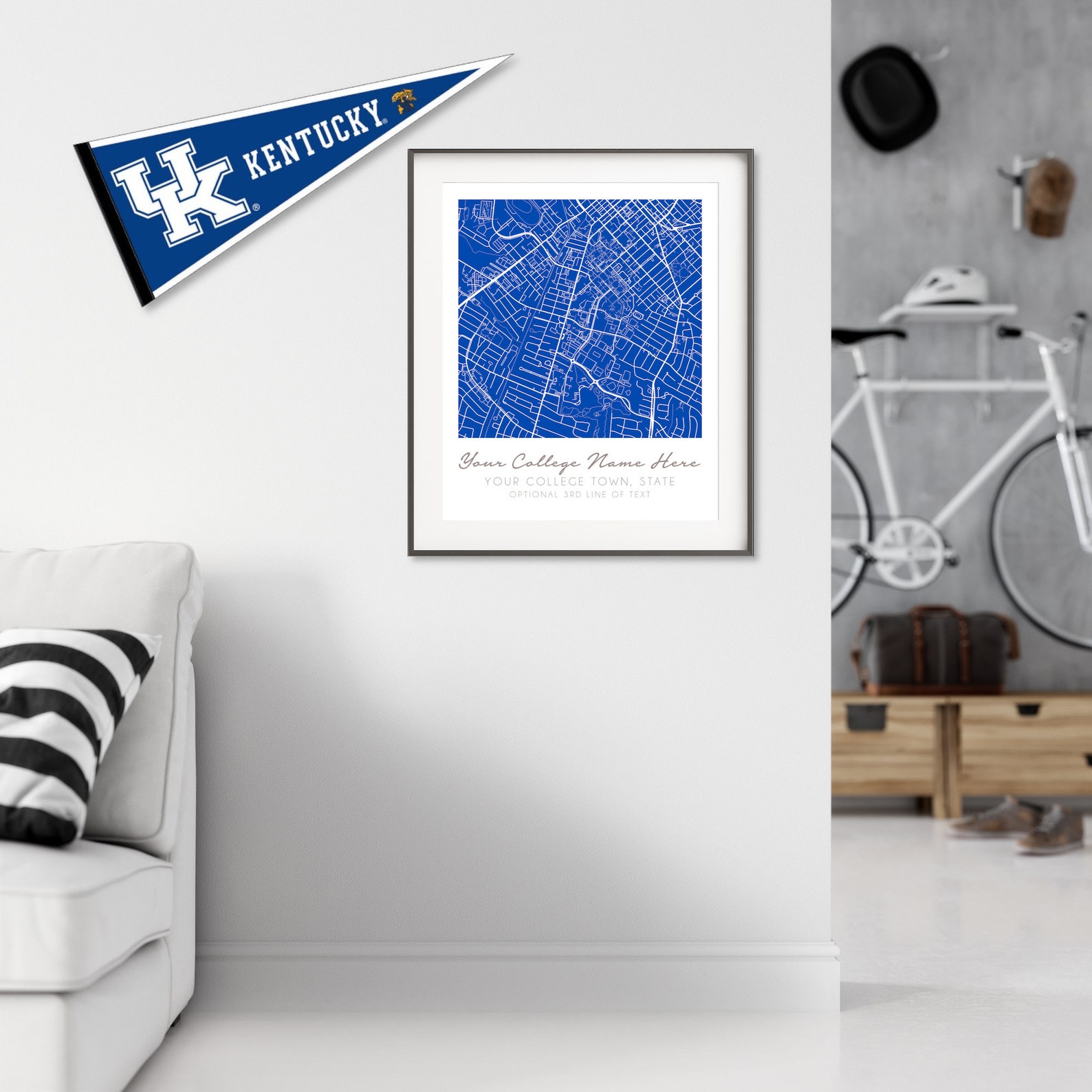 Personalized University Map Custom Map College Campus Dorm - Etsy