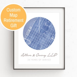 Personalized Retirement Gifts, Custom Map, Watercolor Print, Priest ...